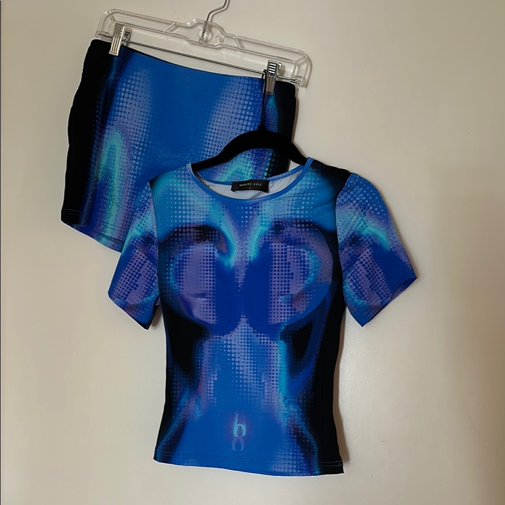 White Fox Optical Illusion Heat Map Set Body Print Te… - Gem